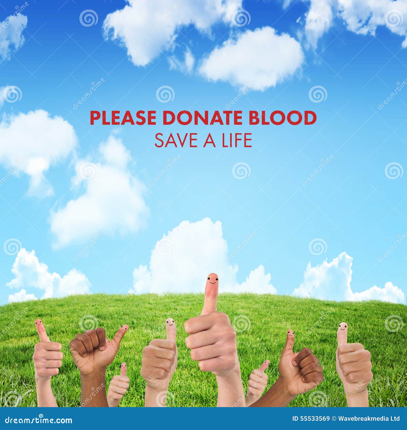 Composite Image of Blood Donation Stock Illustration - Illustration of ...