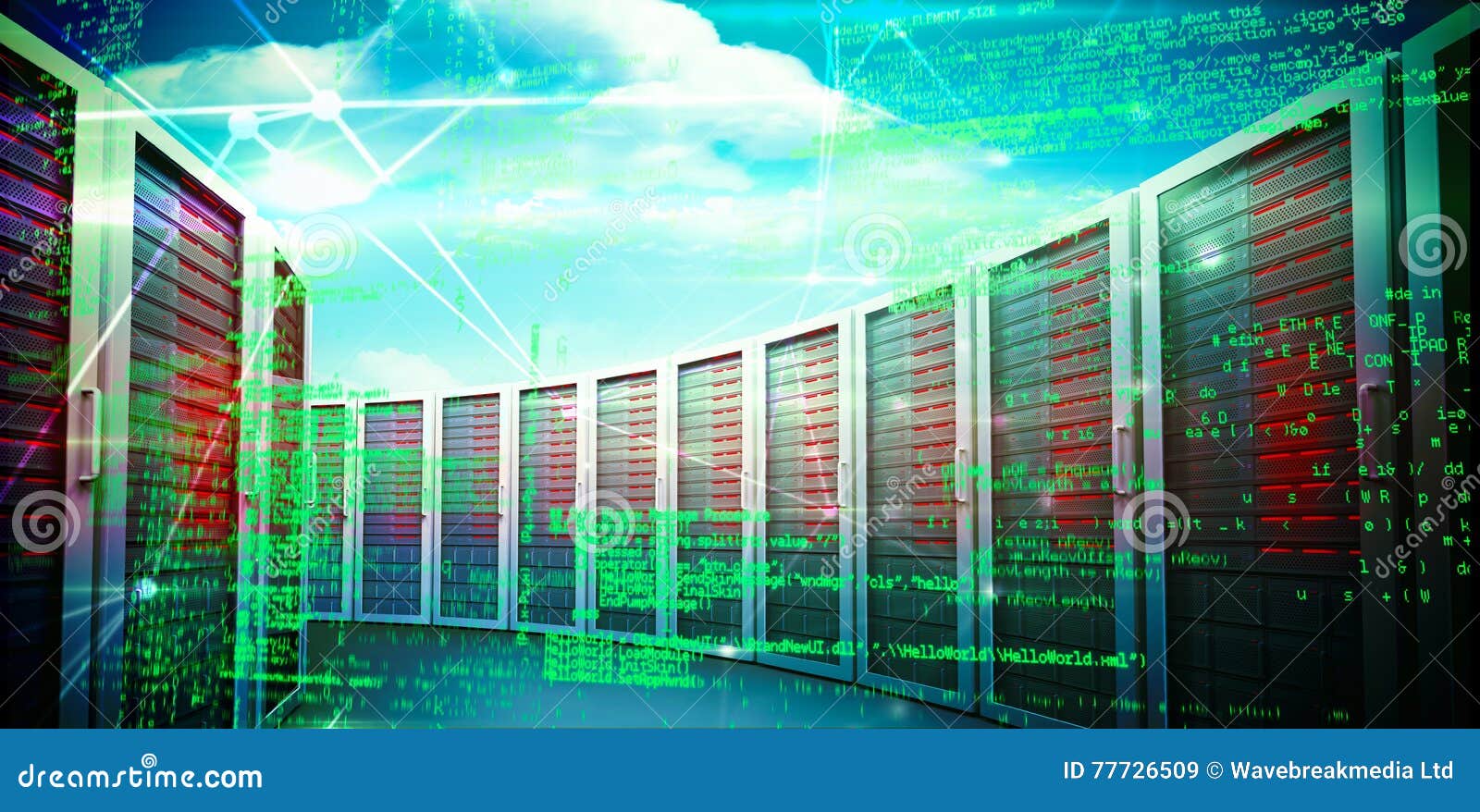 Composite Image of Blue Codes Stock Illustration - Illustration of ...