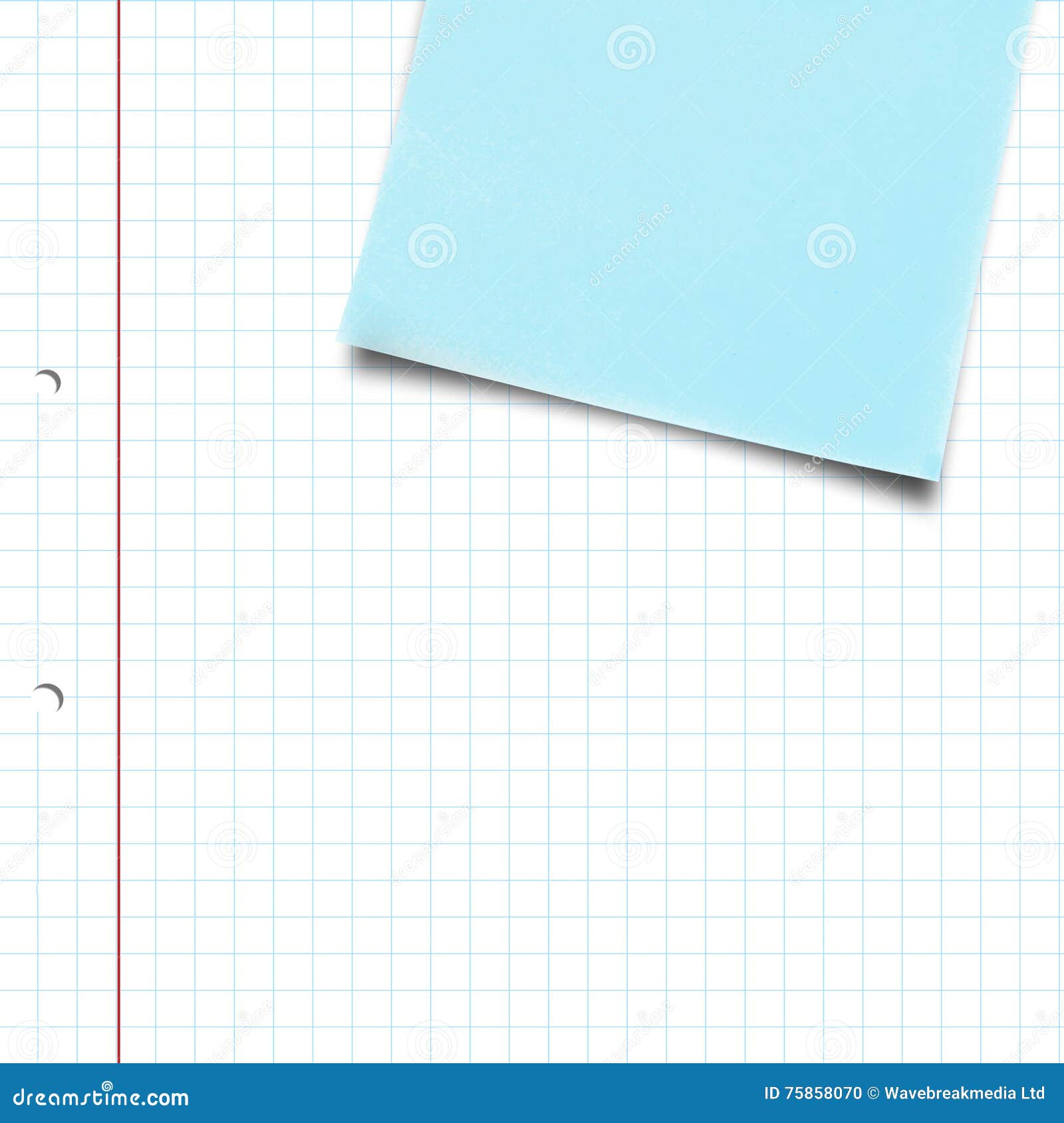 Composite Image of Blue Sticky Note with Thumbtack Stock Illustration ...
