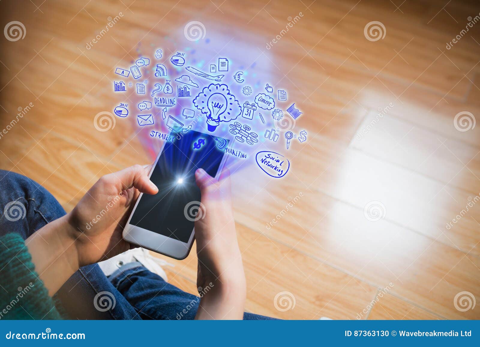 Composite Image of Brainstorm Stock Photo - Image of clothing ...