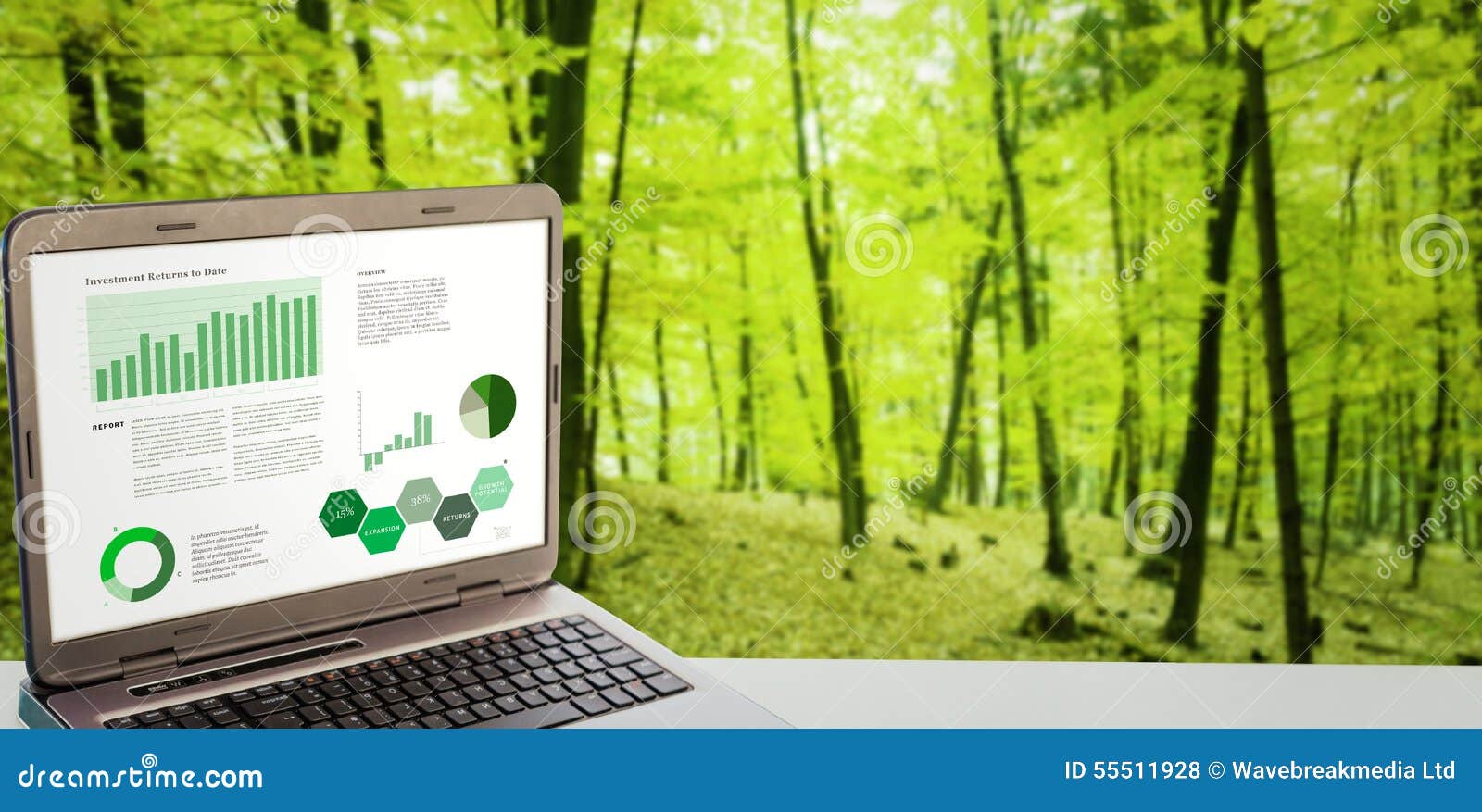 Composite Image of Business Interface with Graphs and Data Stock ...