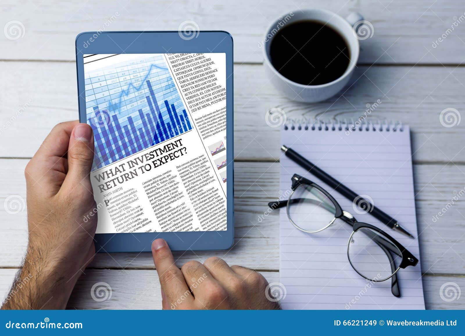 Composite Image of Business Newspaper Stock Image - Image of growth ...