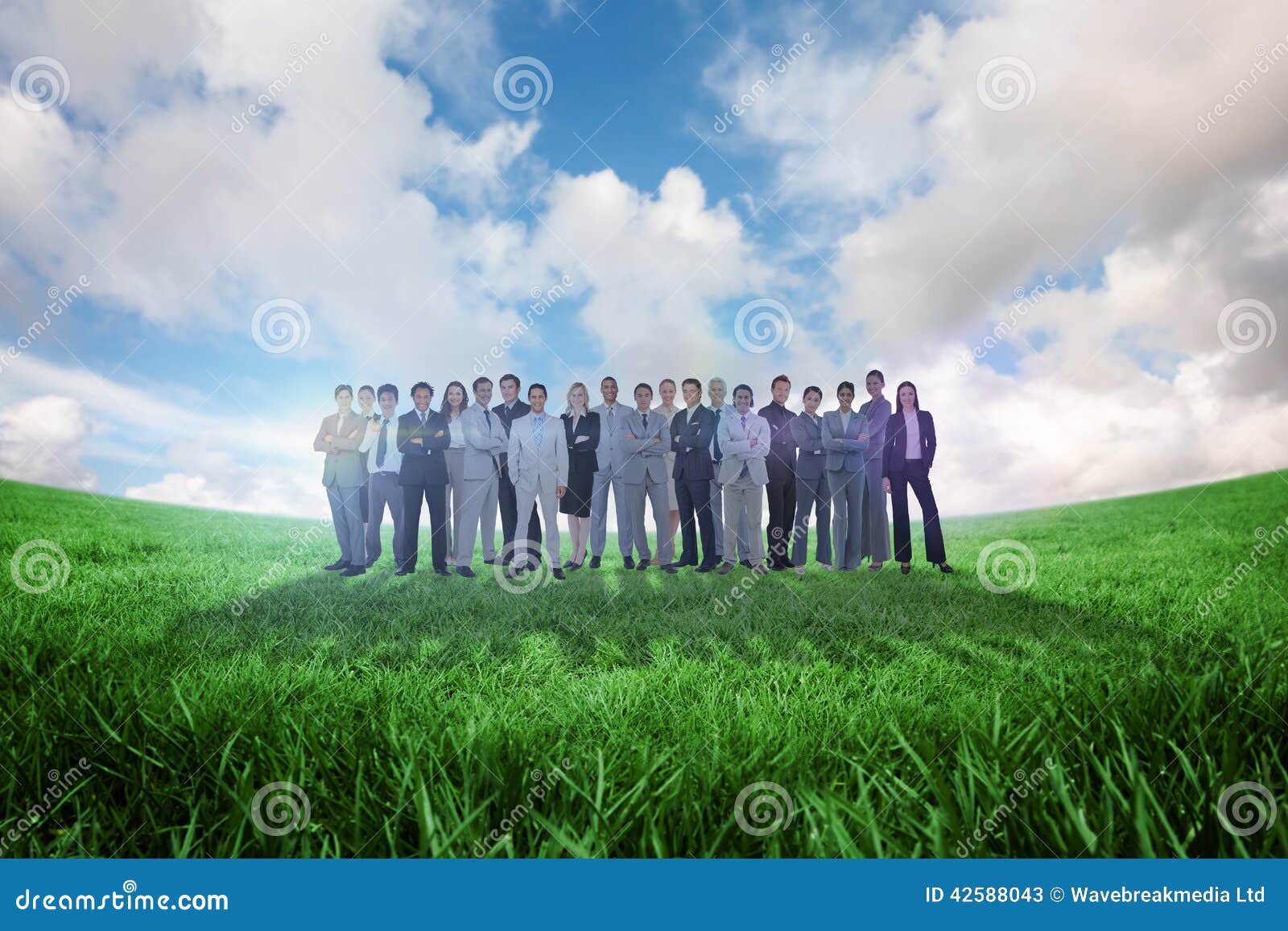 Composite Image of Business People Standing Up Stock Image - Image of ...