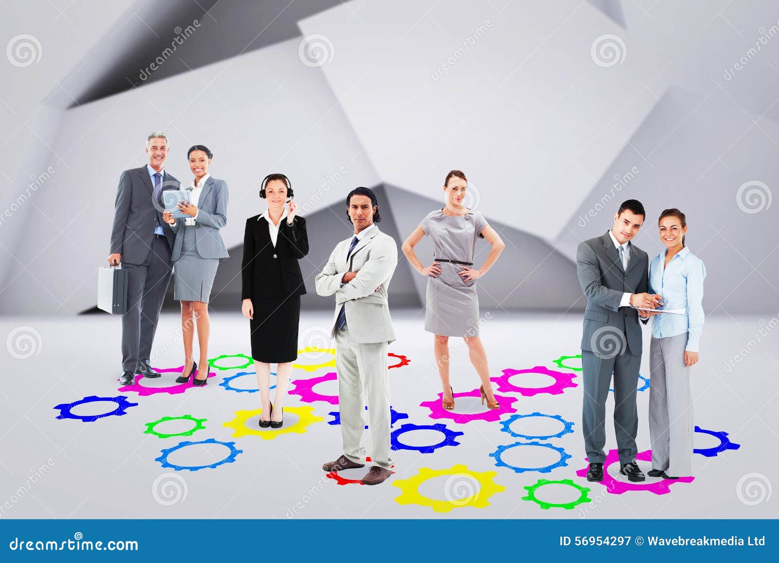 Composite Image of Business Team Stock Image - Image of partners ...