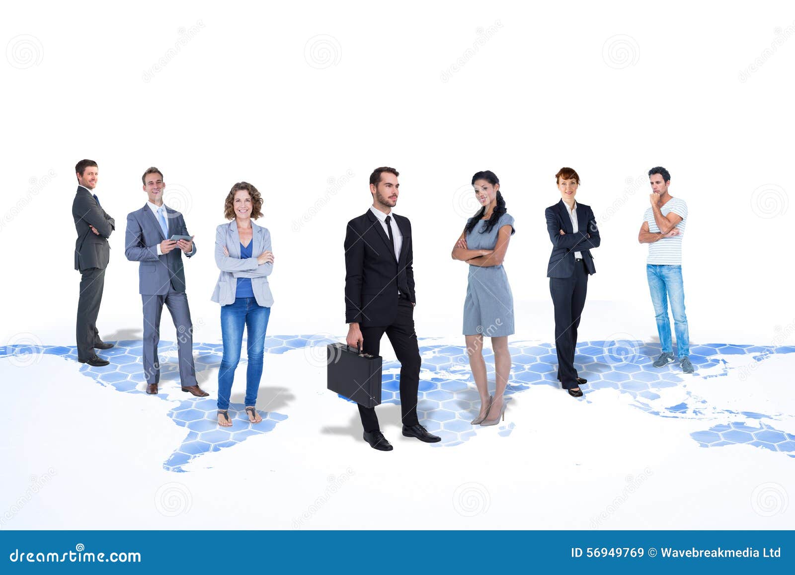 Composite Image of Business Team Stock Image - Image of group, glow ...