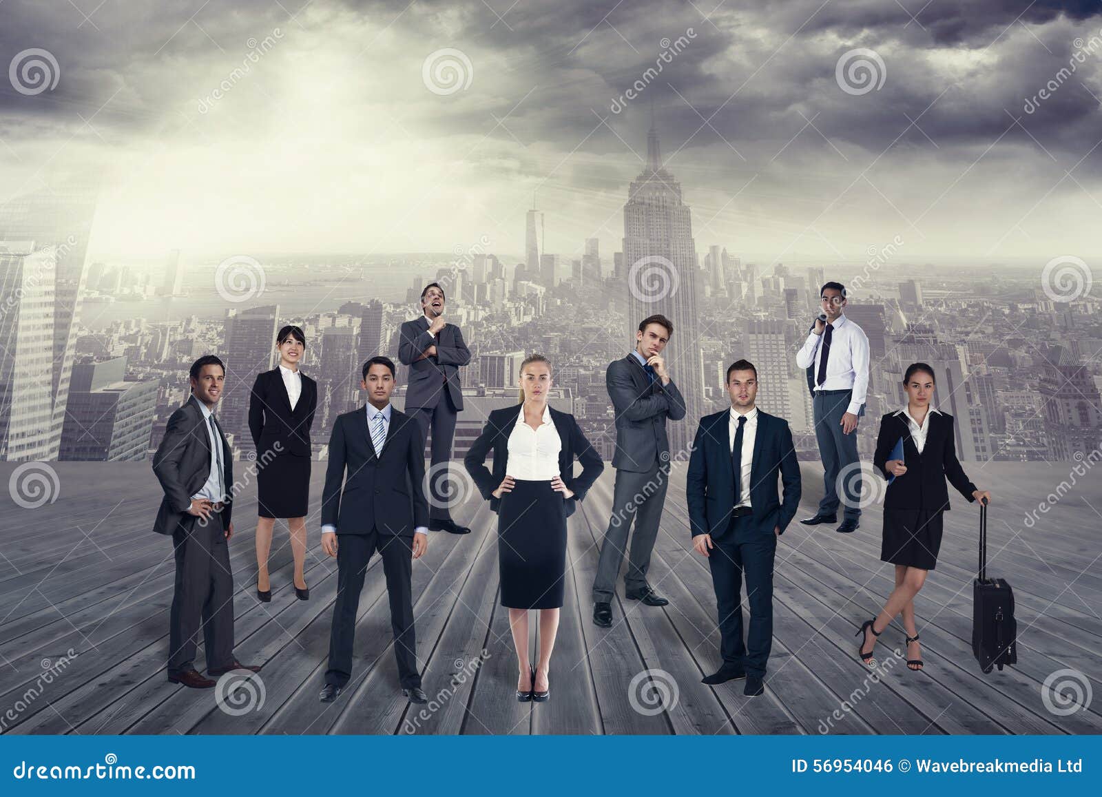 Composite Image of Business Team Stock Photo - Image of digital, jacket ...