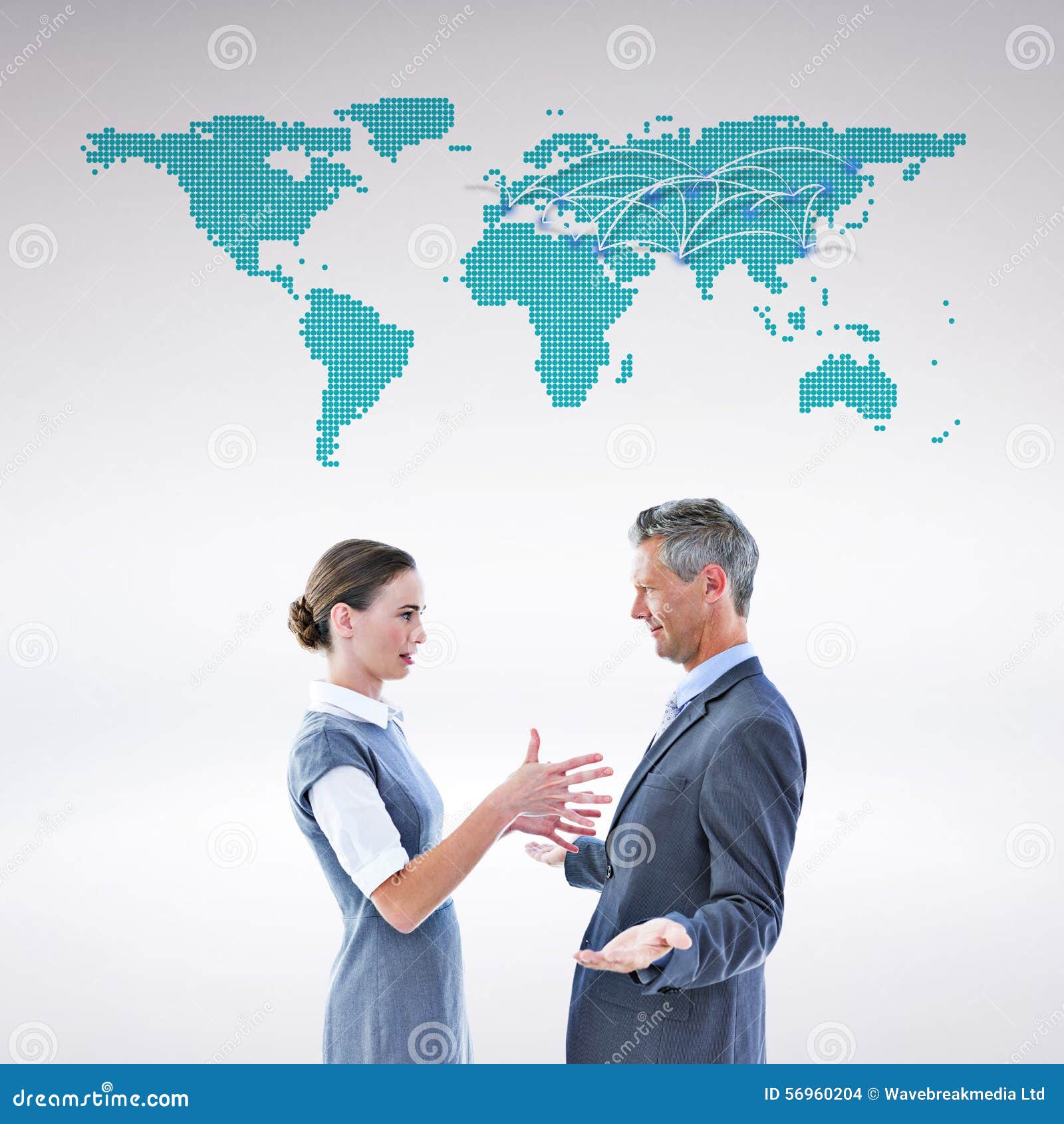 Composite Image of Business Team Arguing Stock Photo - Image of lines ...