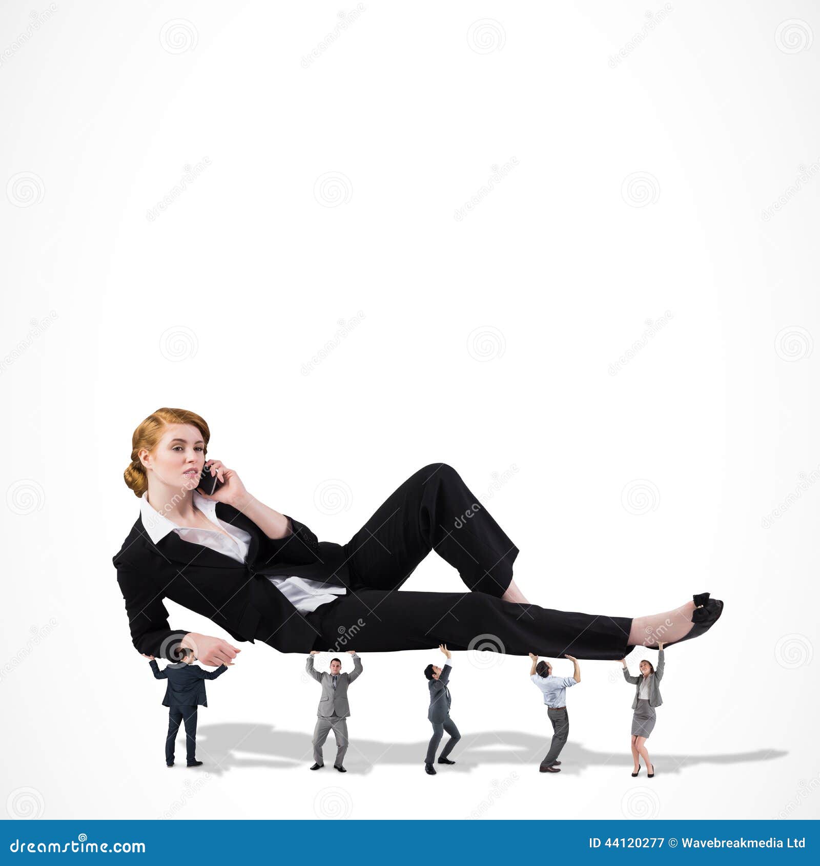 Composite Image of Business Team Supporting Boss Stock Image - Image of ...
