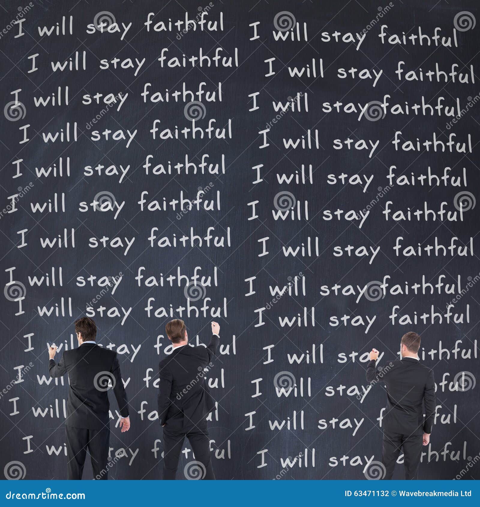 Composite Image of Business Team Writing Stock Photo - Image of ...