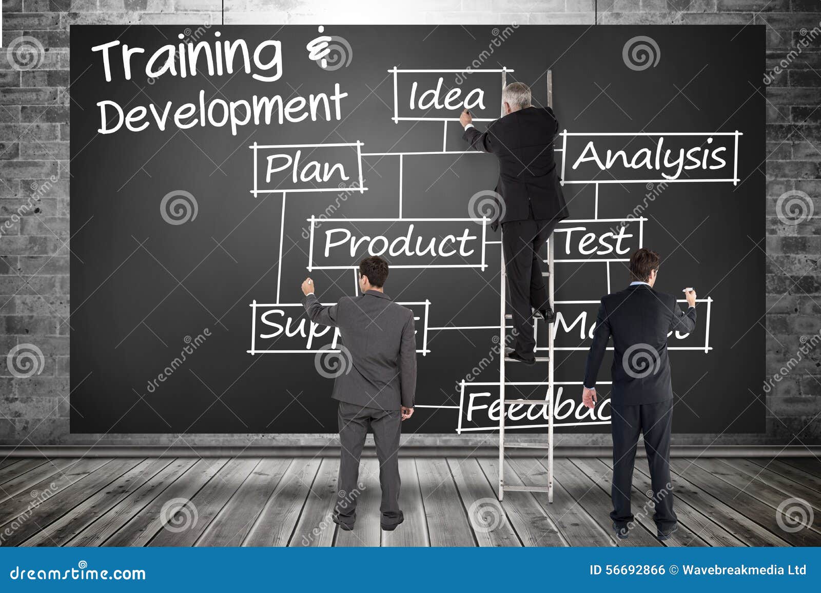 Composite Image of Business Team Writing Stock Photo - Image of ...