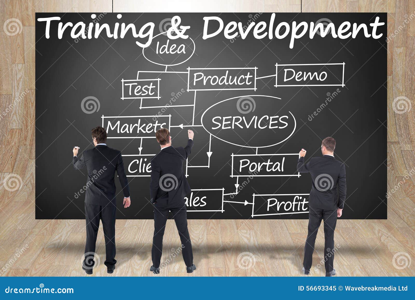 Composite Image of Business Team Writing Stock Image - Image of blank ...