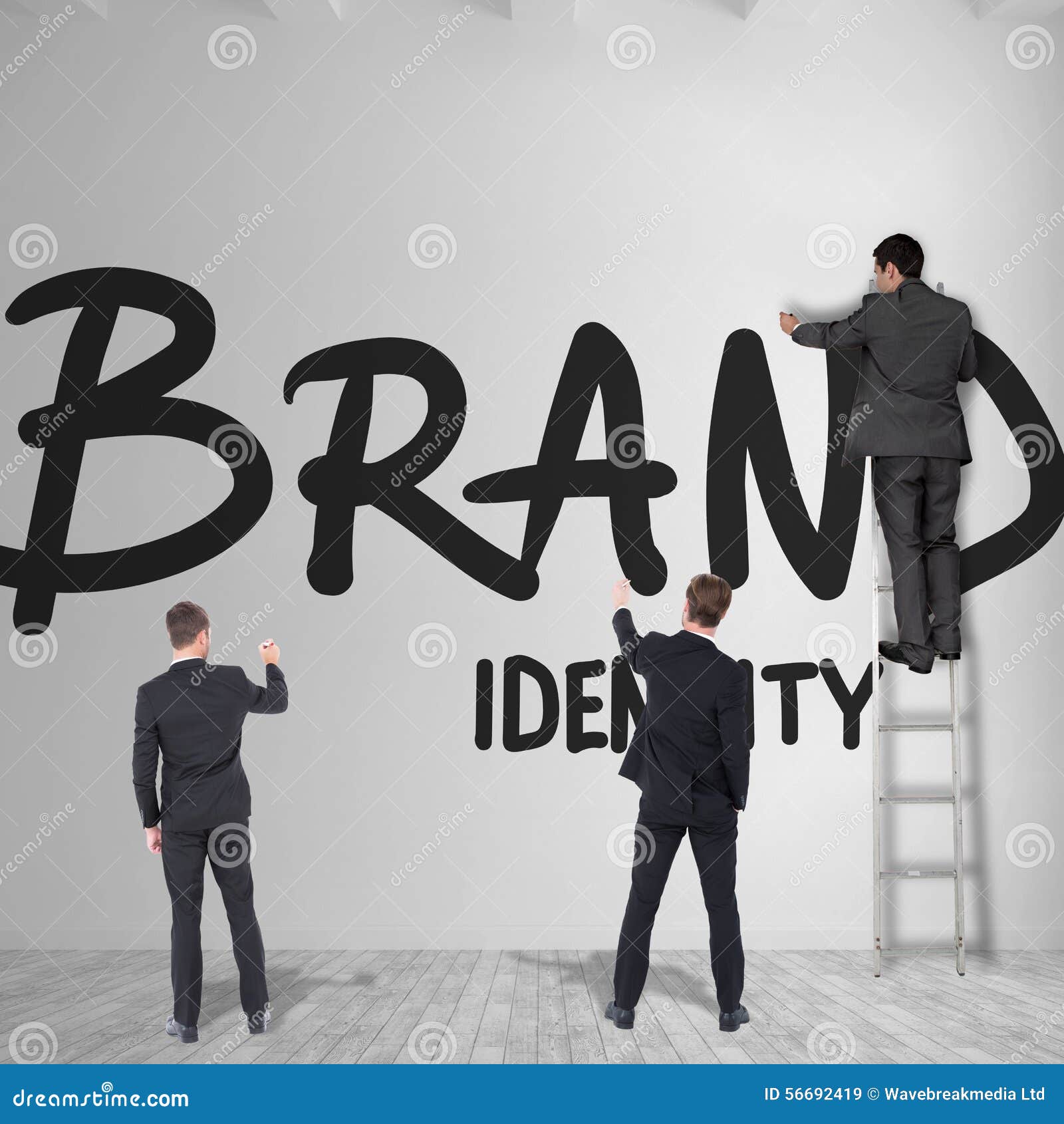 Composite Image of Business Team Writing Stock Image - Image of ...