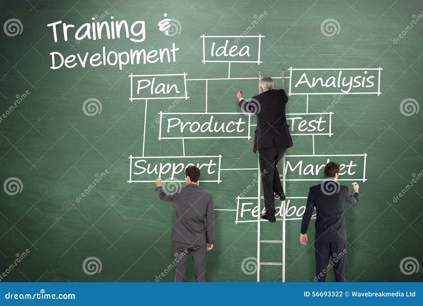 Composite Image of Business Team Writing Stock Photo - Image of list ...