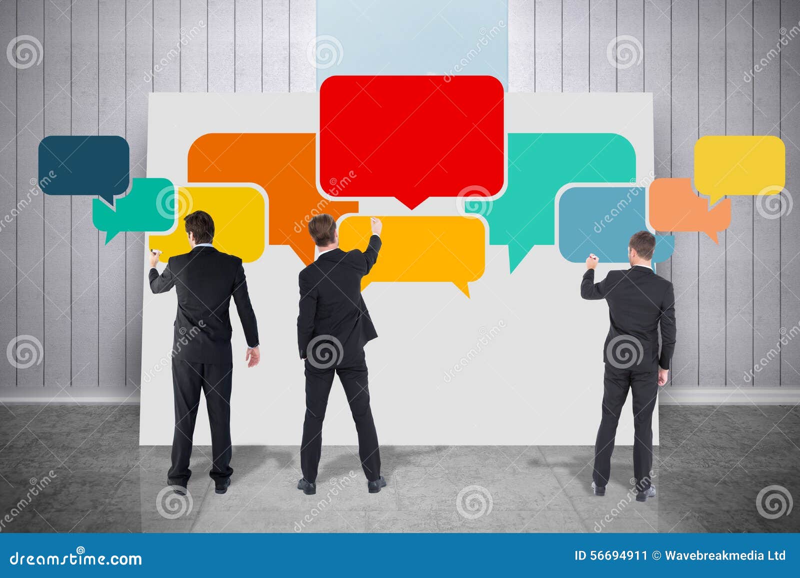 Composite Image of Business Team Writing Stock Image - Image of ...