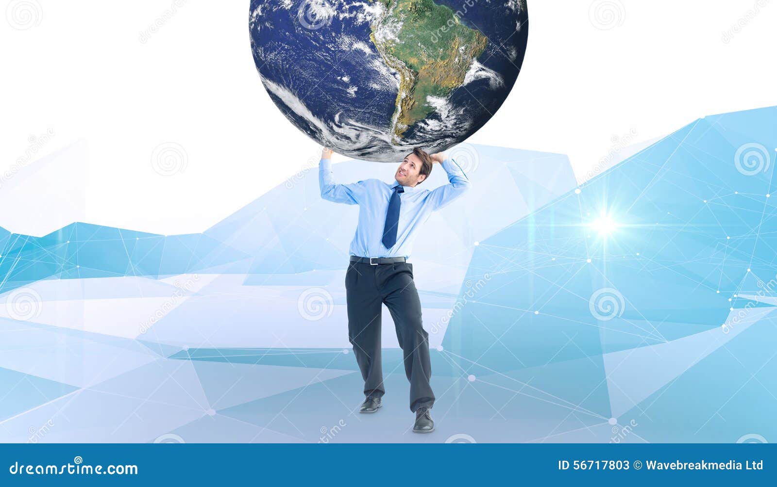 Composite Image of Businessman Carrying the World Stock Image - Image ...