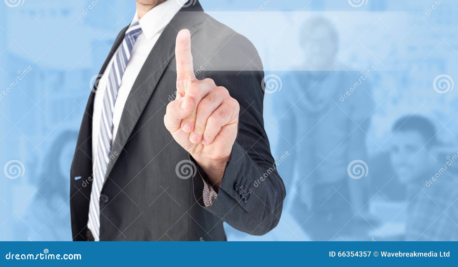 Composite Image of Businessman Pointing with His Finger Stock Image ...
