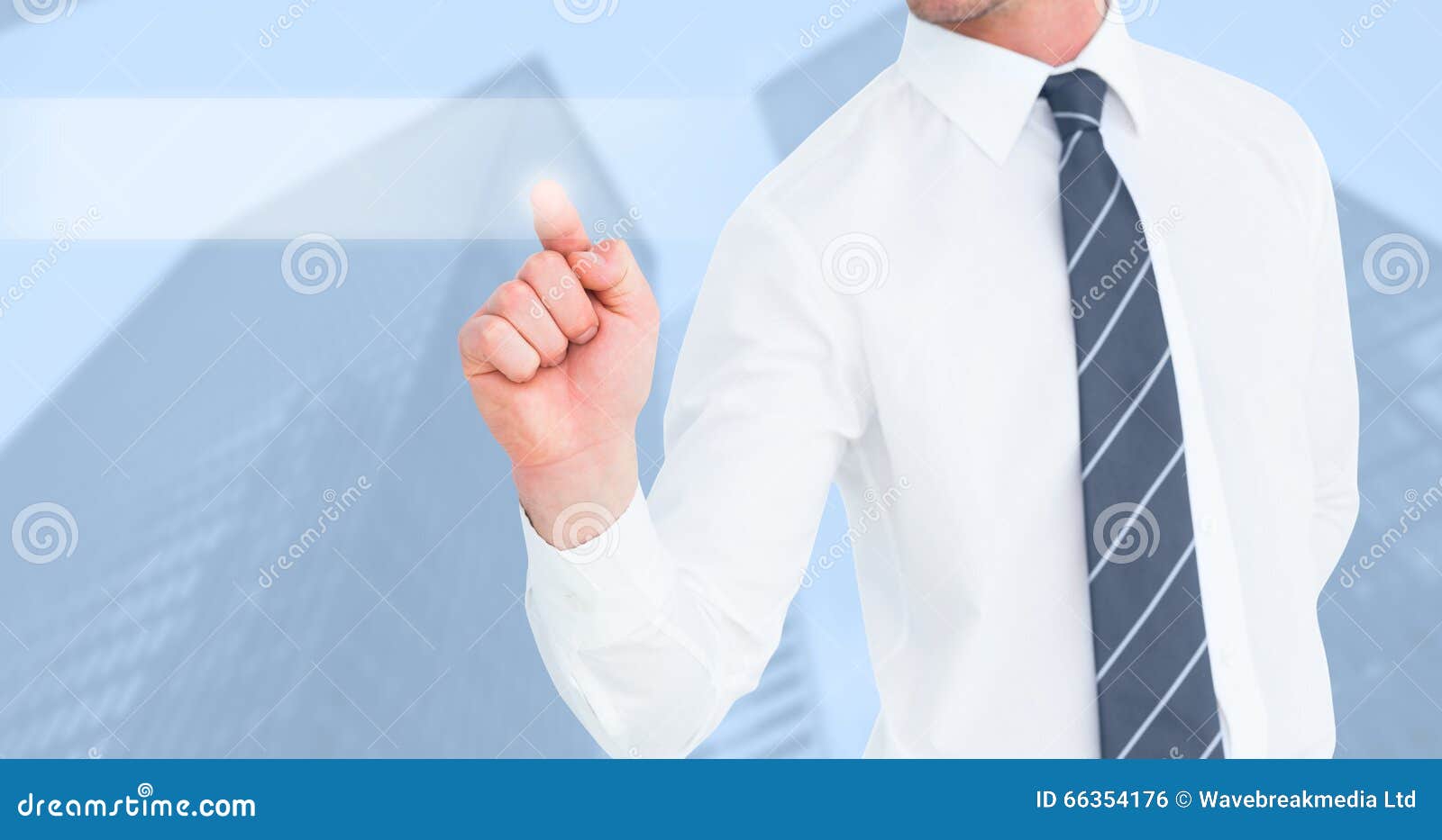Composite Image of Businessman Pointing with His Finger Stock Photo ...