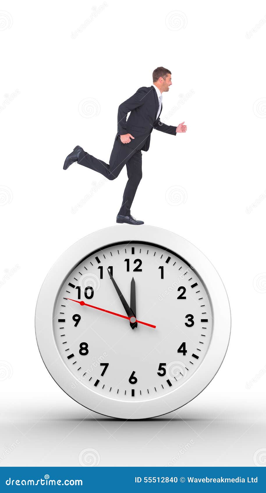 Composite Image of Businessman Running Stock Photo - Image of copy ...