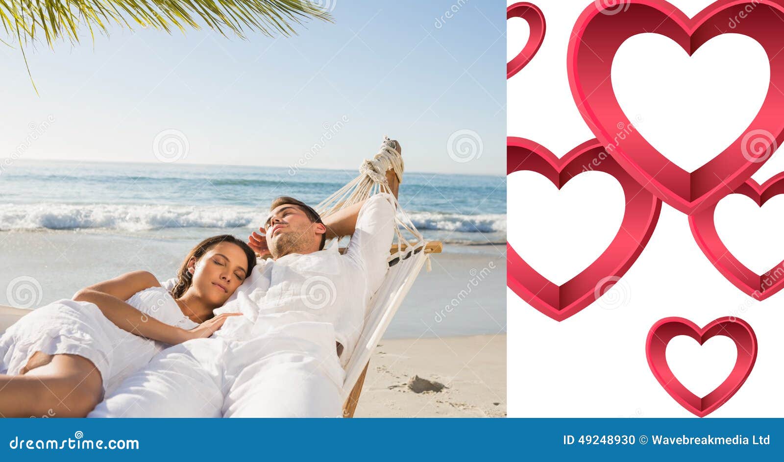 Composite Image of Calm Couple Napping in a Hammock Stock Photo - Image ...