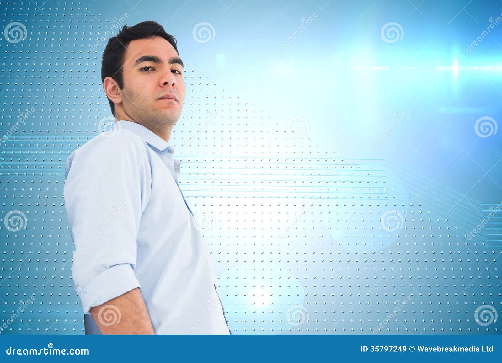 Composite Image of Casual Man Standing Stock Image - Image of person ...