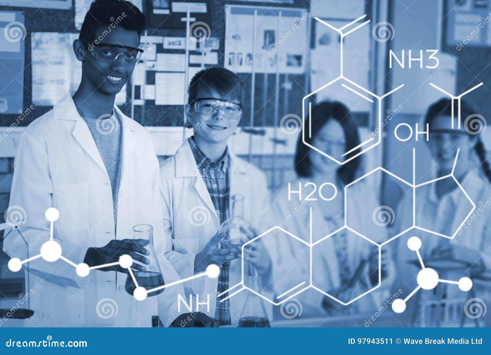 Composite Image of Composite Image of Chemical Structure Stock Image ...