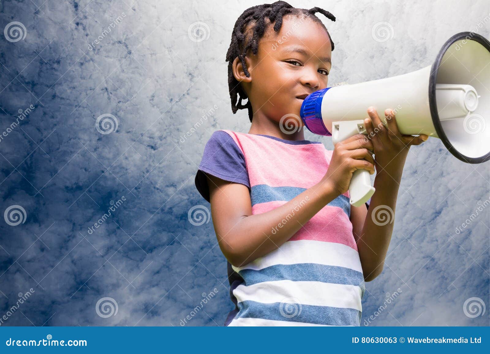 Composite Image of Child with Megaphone Stock Image - Image of copy ...