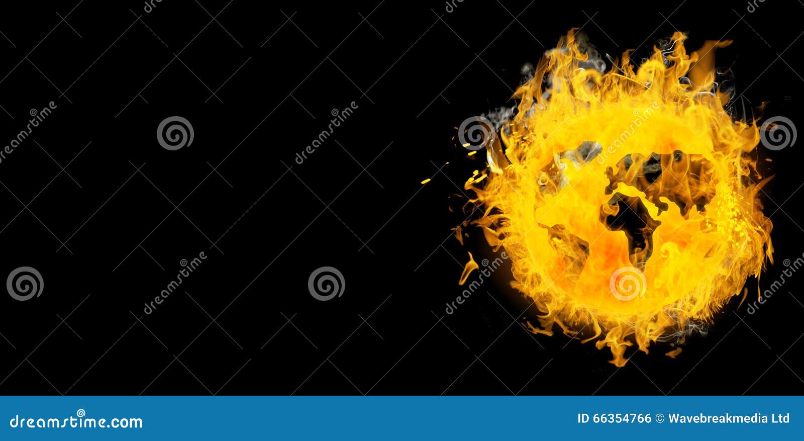 Composite Image of Circle on Fire Stock Illustration - Illustration of ...