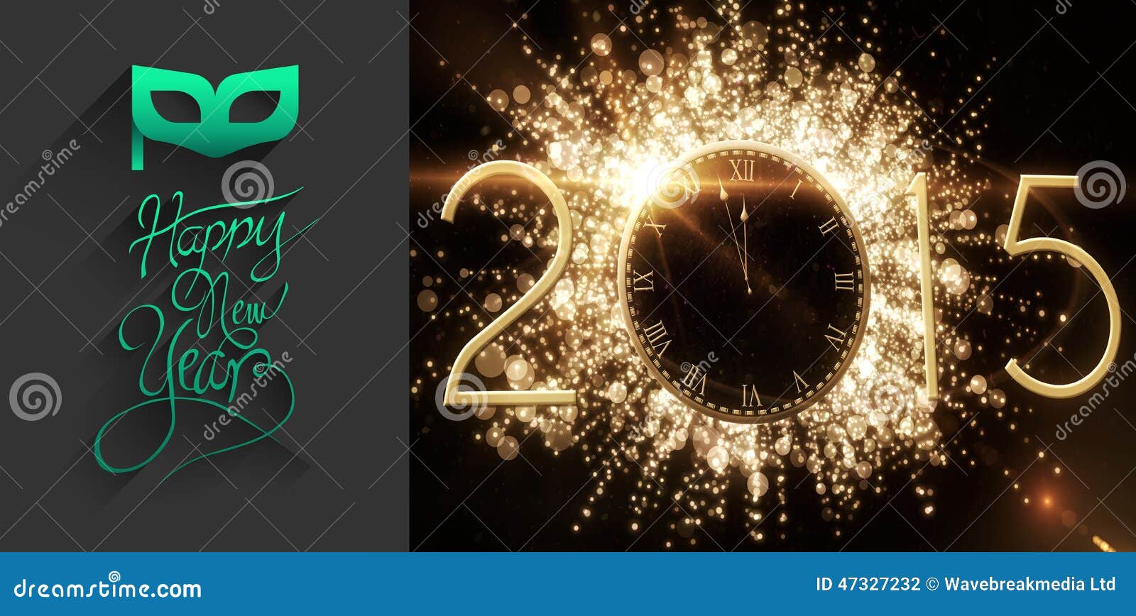 Composite Image of Classy New Year Greeting Stock Illustration ...