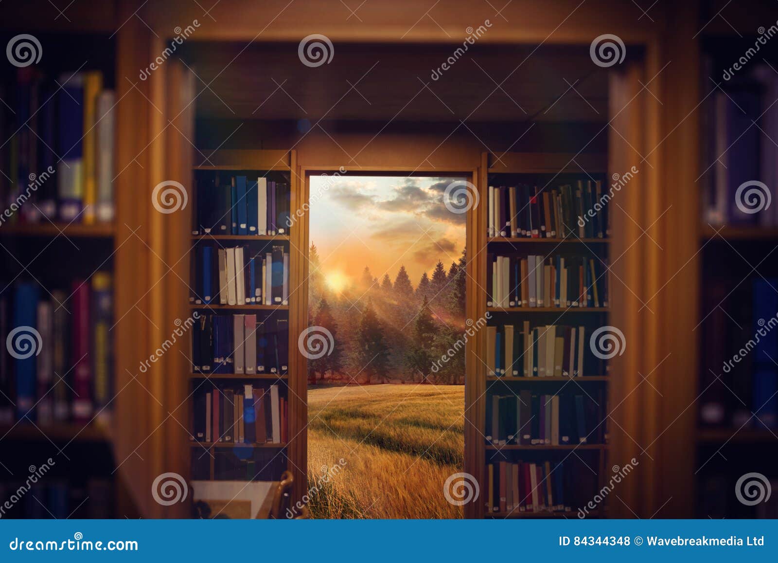 Composite Image of Close Up of a Bookshelf 3d Stock Photo - Image of ...