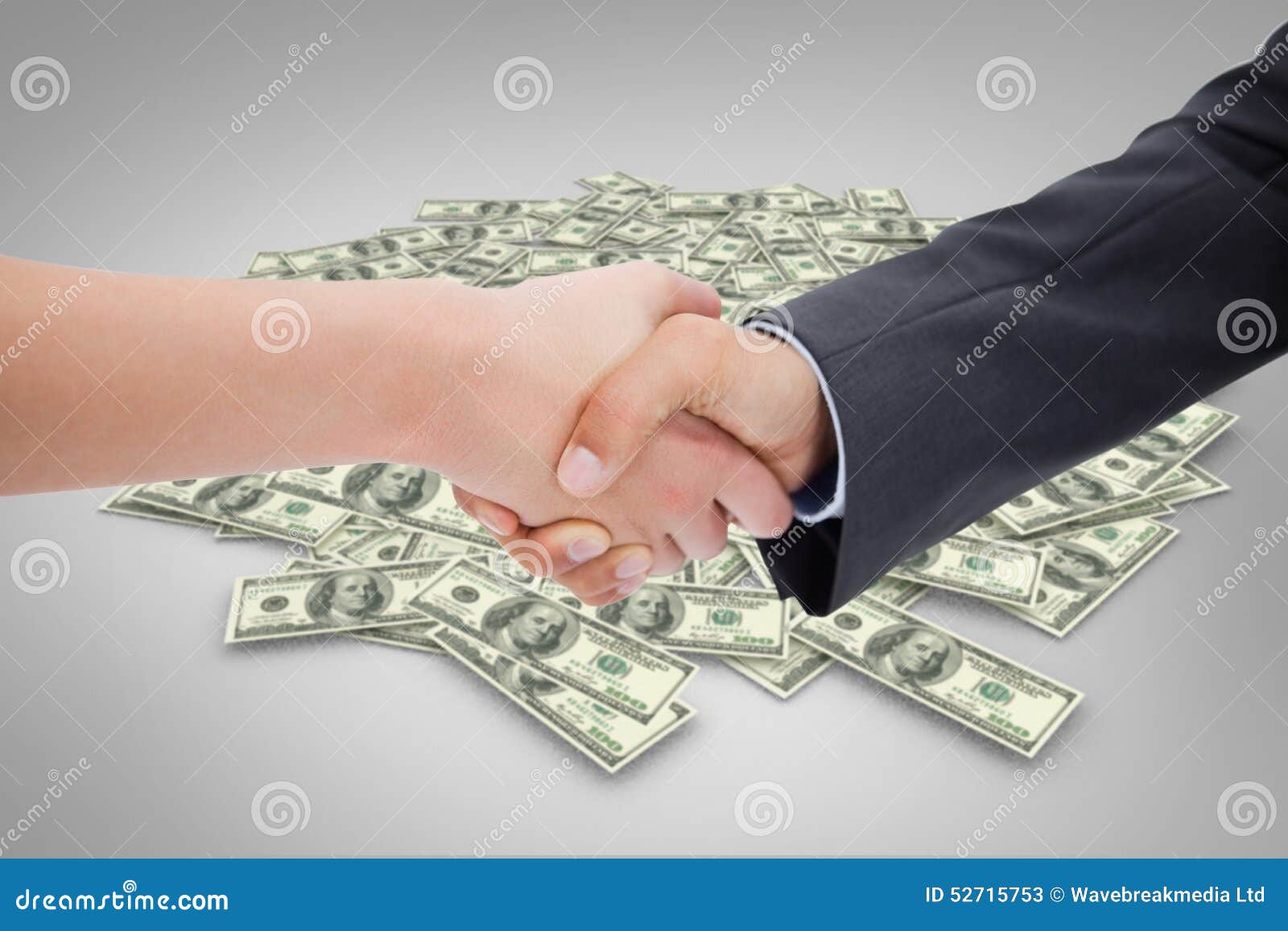 Composite Image of Close Up of a Handshake Stock Illustration ...