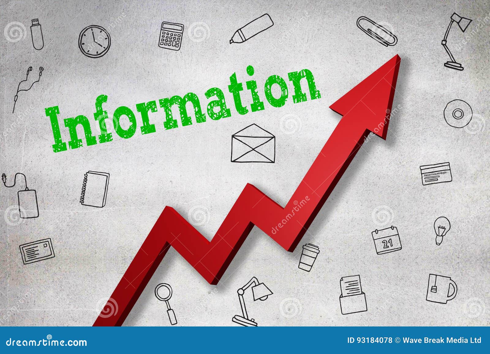 Composite Image of Close Up of Information Text Stock Illustration ...