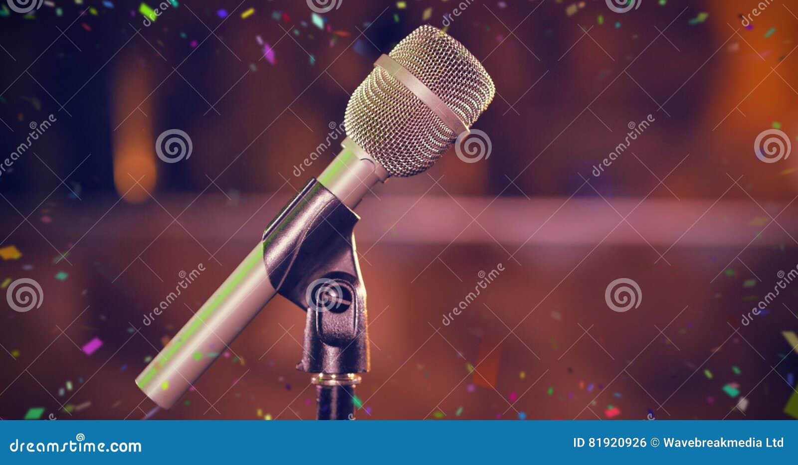 Composite Image of Close-up of Microphone Stock Photo - Image of ...