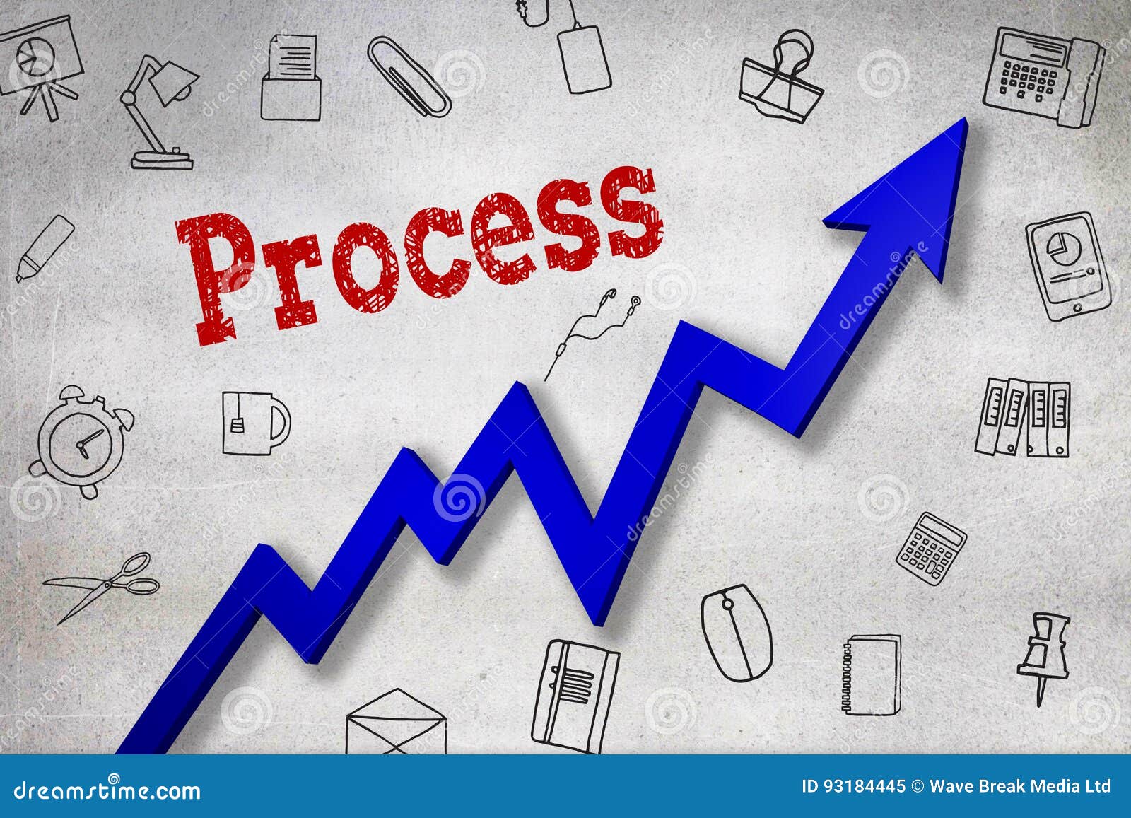 Composite Image of Close Up of Process Text Stock Illustration ...