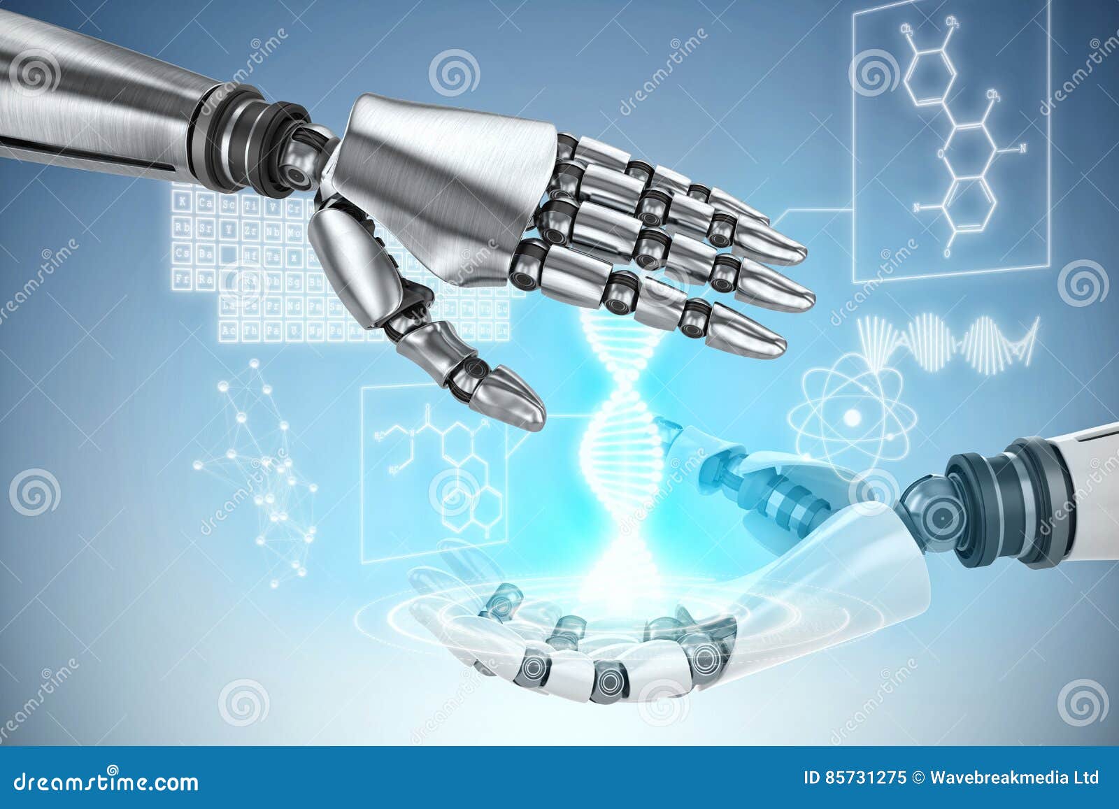 Composite Image of Close Up of Robotic Hand Stock Image - Image of ...