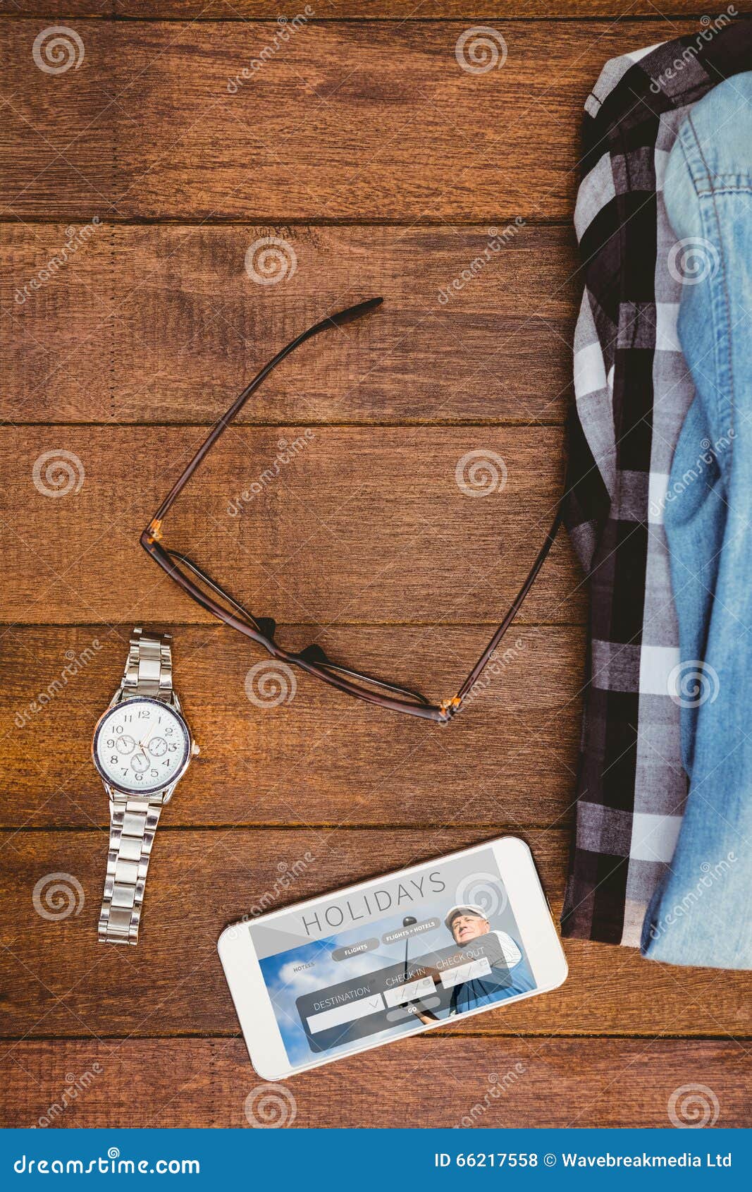 Composite Image of Close Up View of Hipster Man Stuff Stock ...