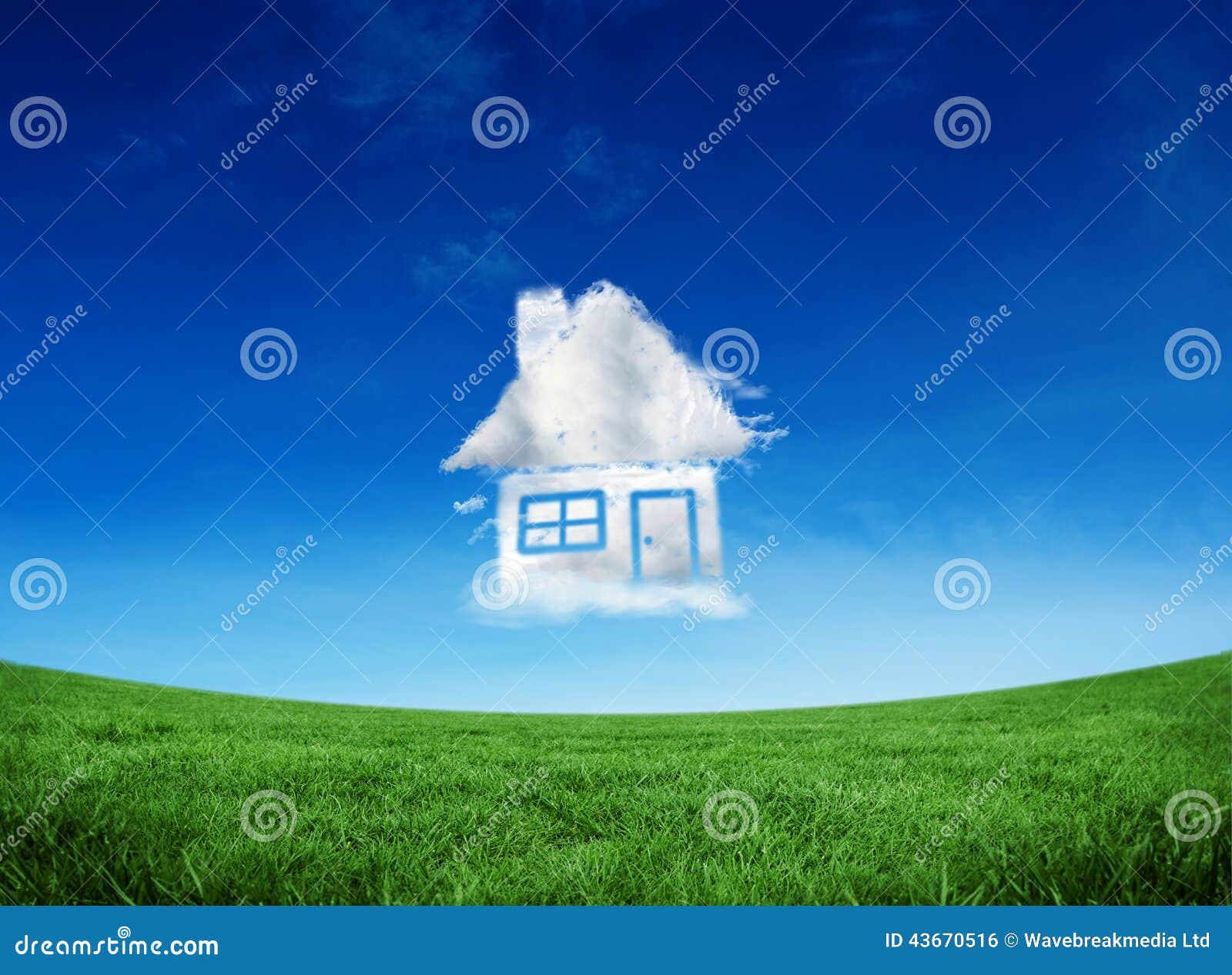 Composite Image of Cloud House Stock Illustration - Illustration of ...