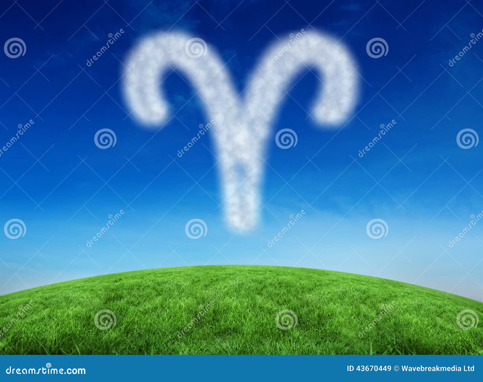 Composite Image of Cloud in Shape of Aries Star Sign Stock Illustration ...