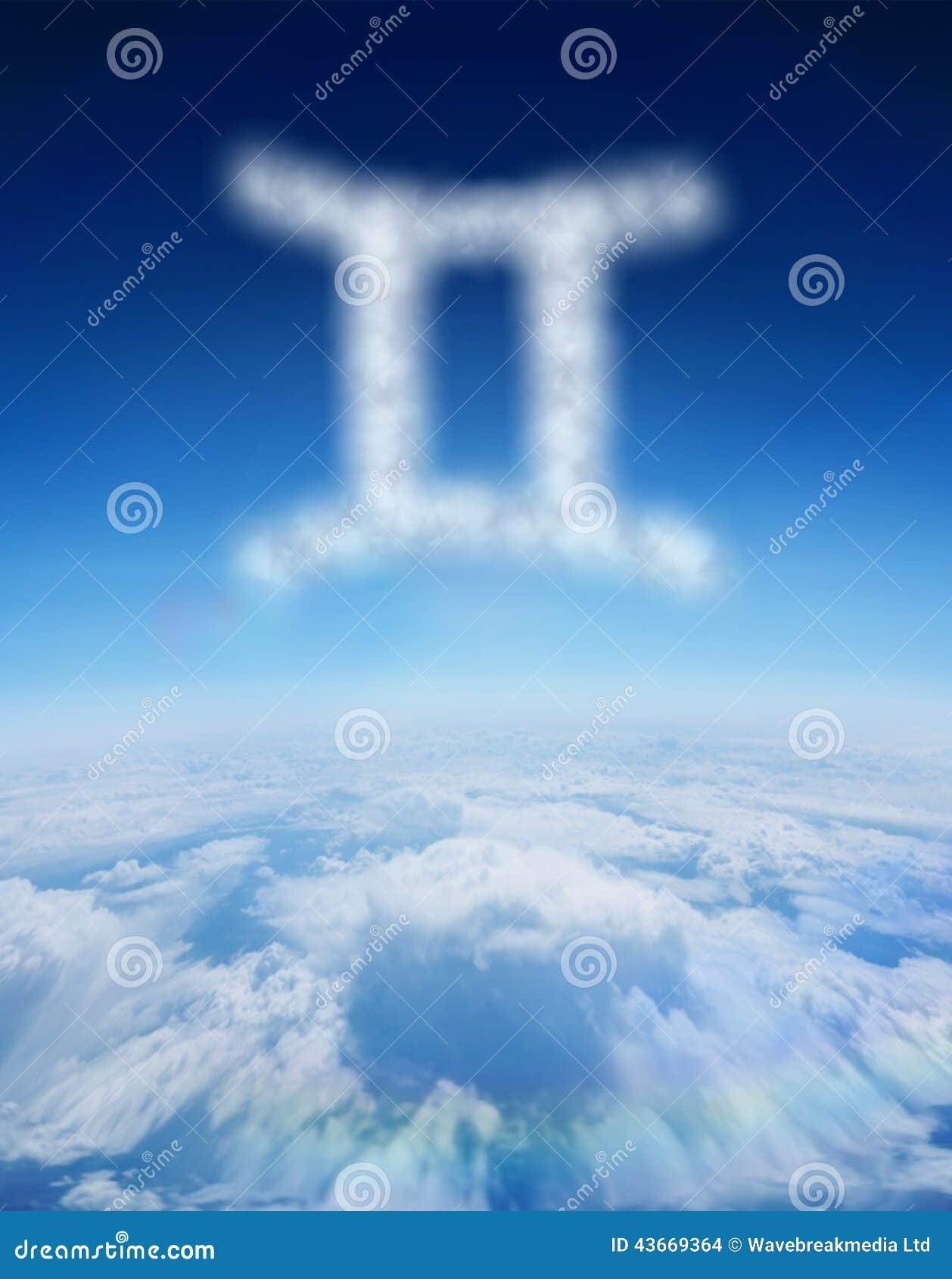 Composite Image of Cloud in Shape of Gemini Star Sign Stock ...