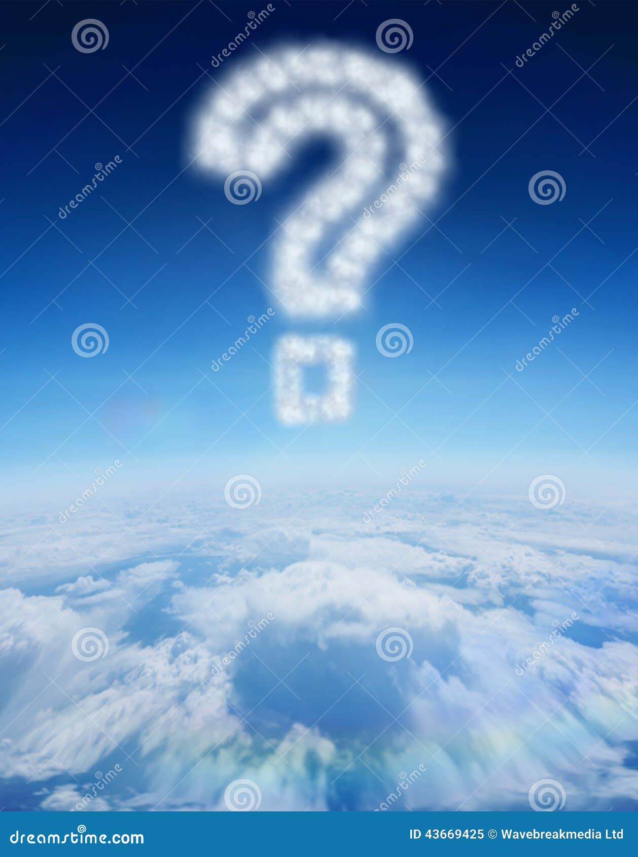 Composite Image of Cloud in Shape of Question Mark Stock Illustration ...