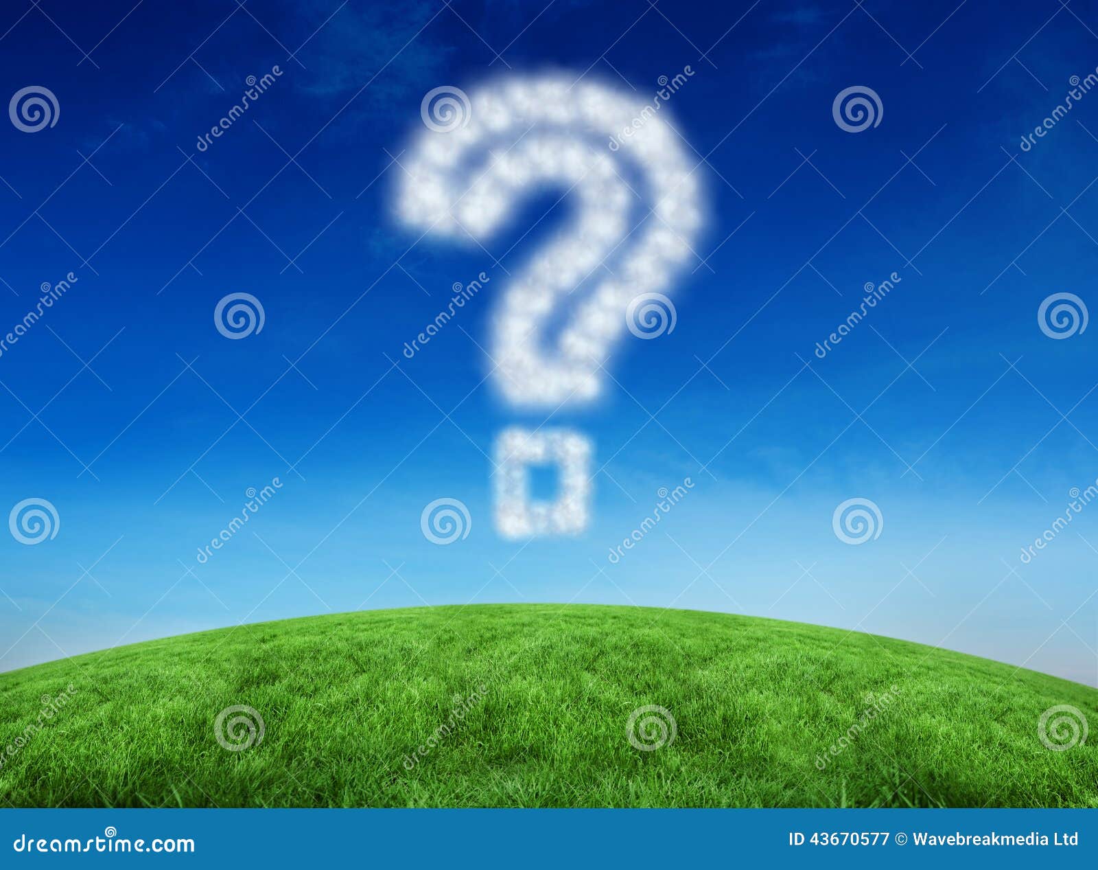 Composite Image of Cloud in Shape of Question Mark Stock Illustration ...