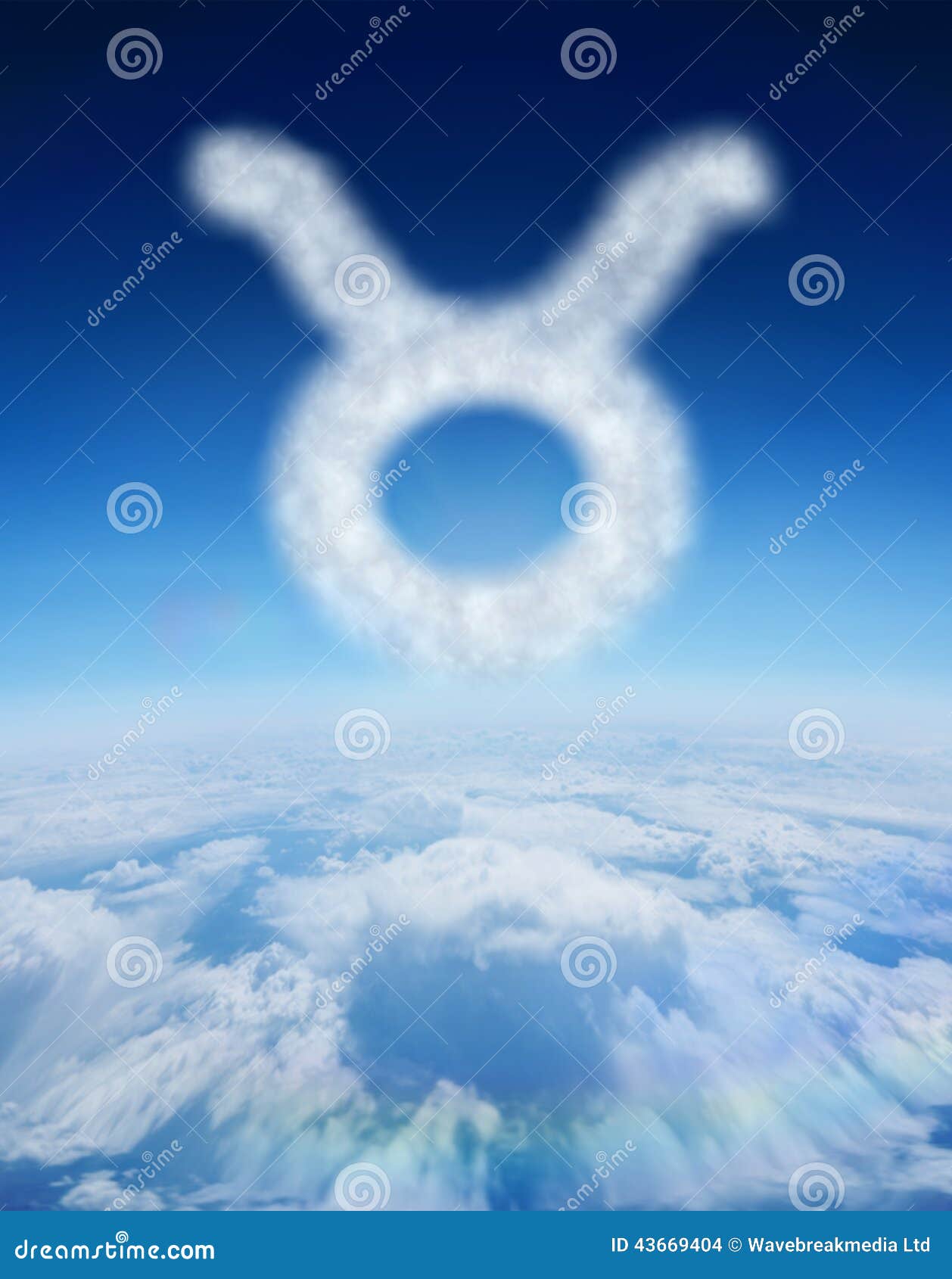 Composite Image of Cloud in Shape of Taurus Star Sign Stock ...