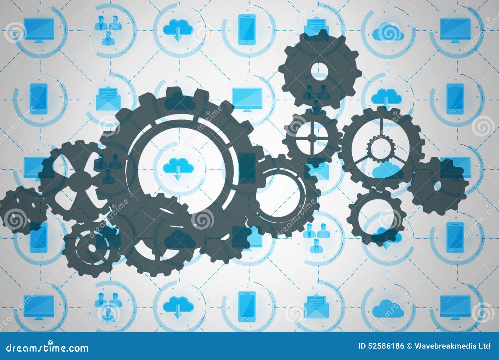 Composite Image of Cogs and Wheels Stock Illustration - Illustration of ...
