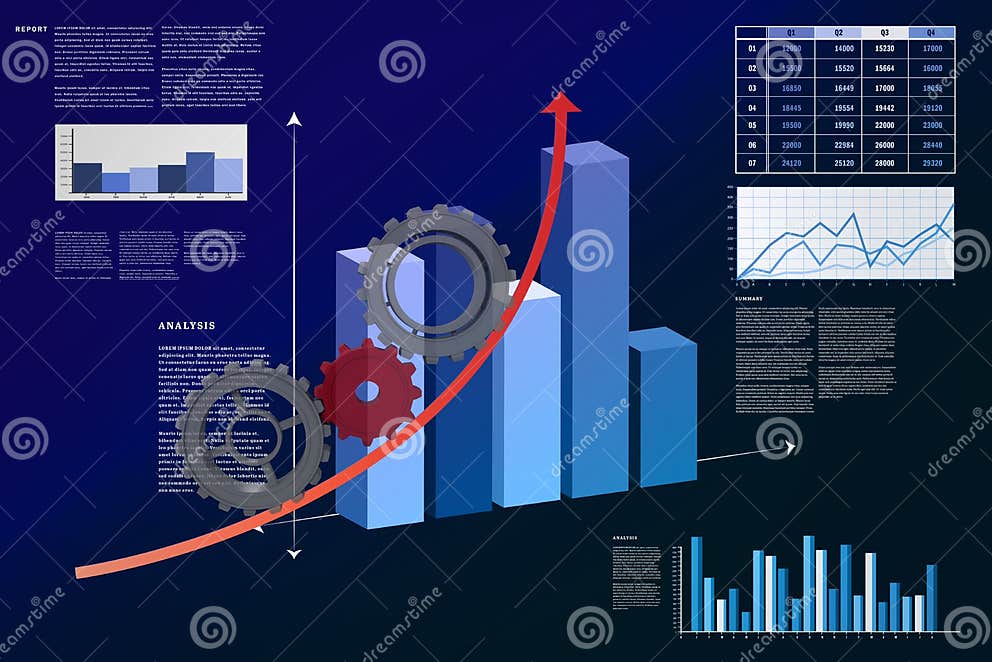 Composite Image of Cogs and Wheels Stock Illustration - Illustration of ...