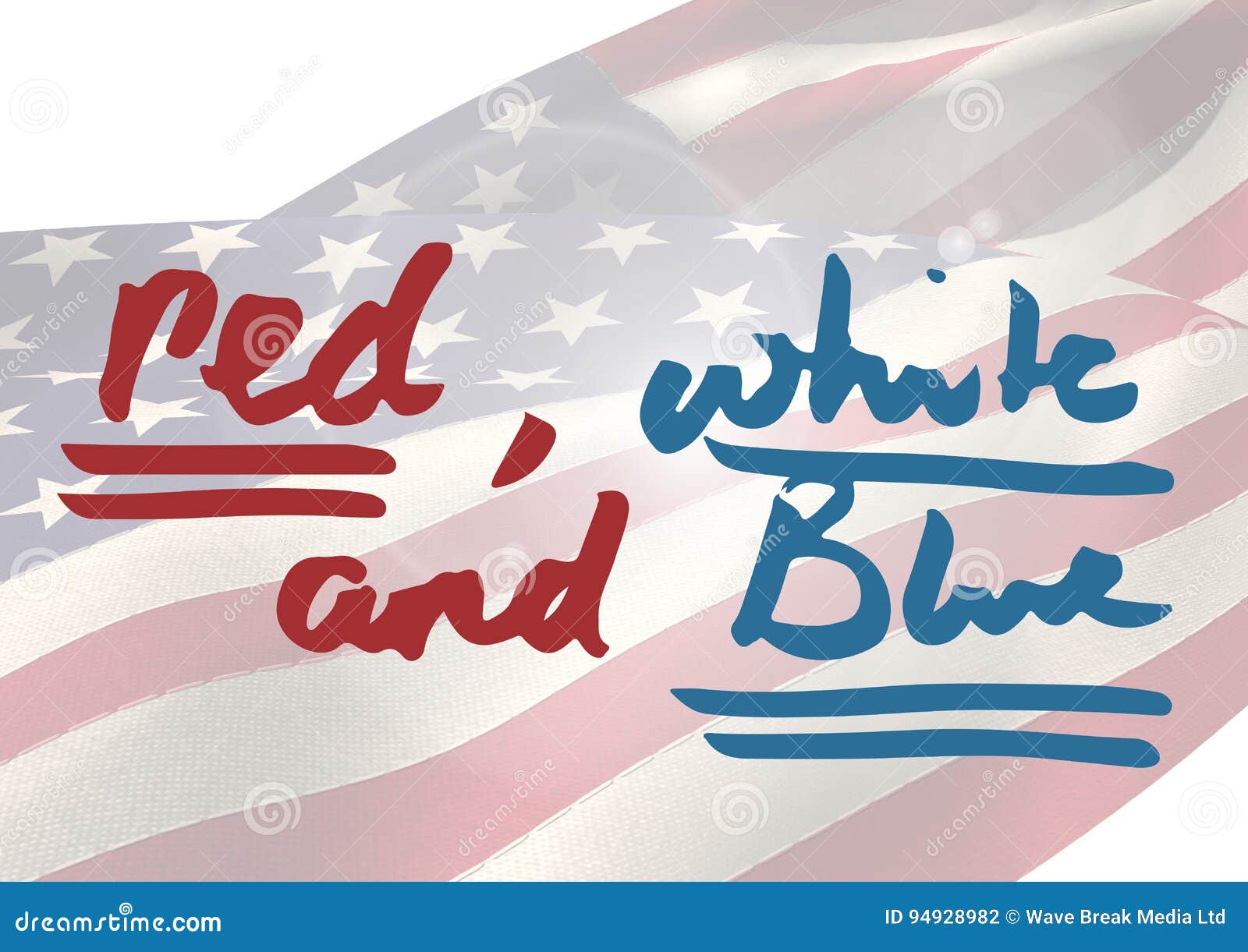 Composite Image of the Color of the American Flag Stock Illustration ...