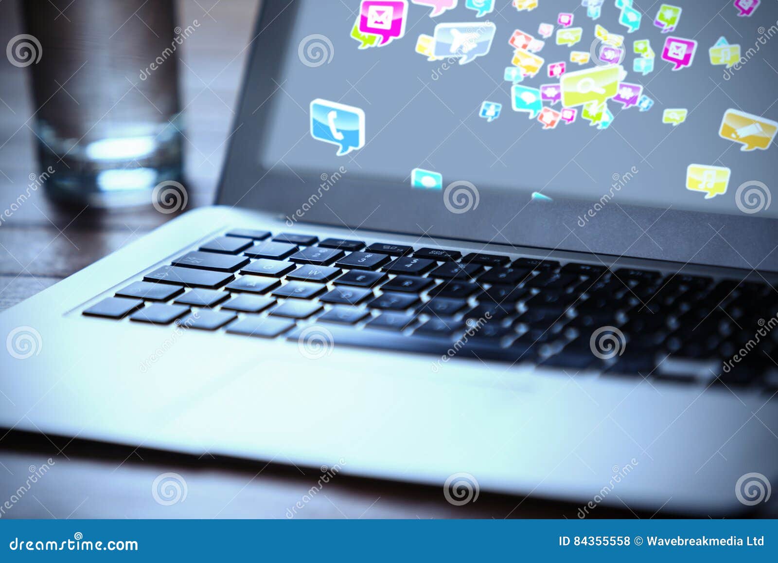 Composite Image of Colourful Computer Applications Stock Photo - Image ...