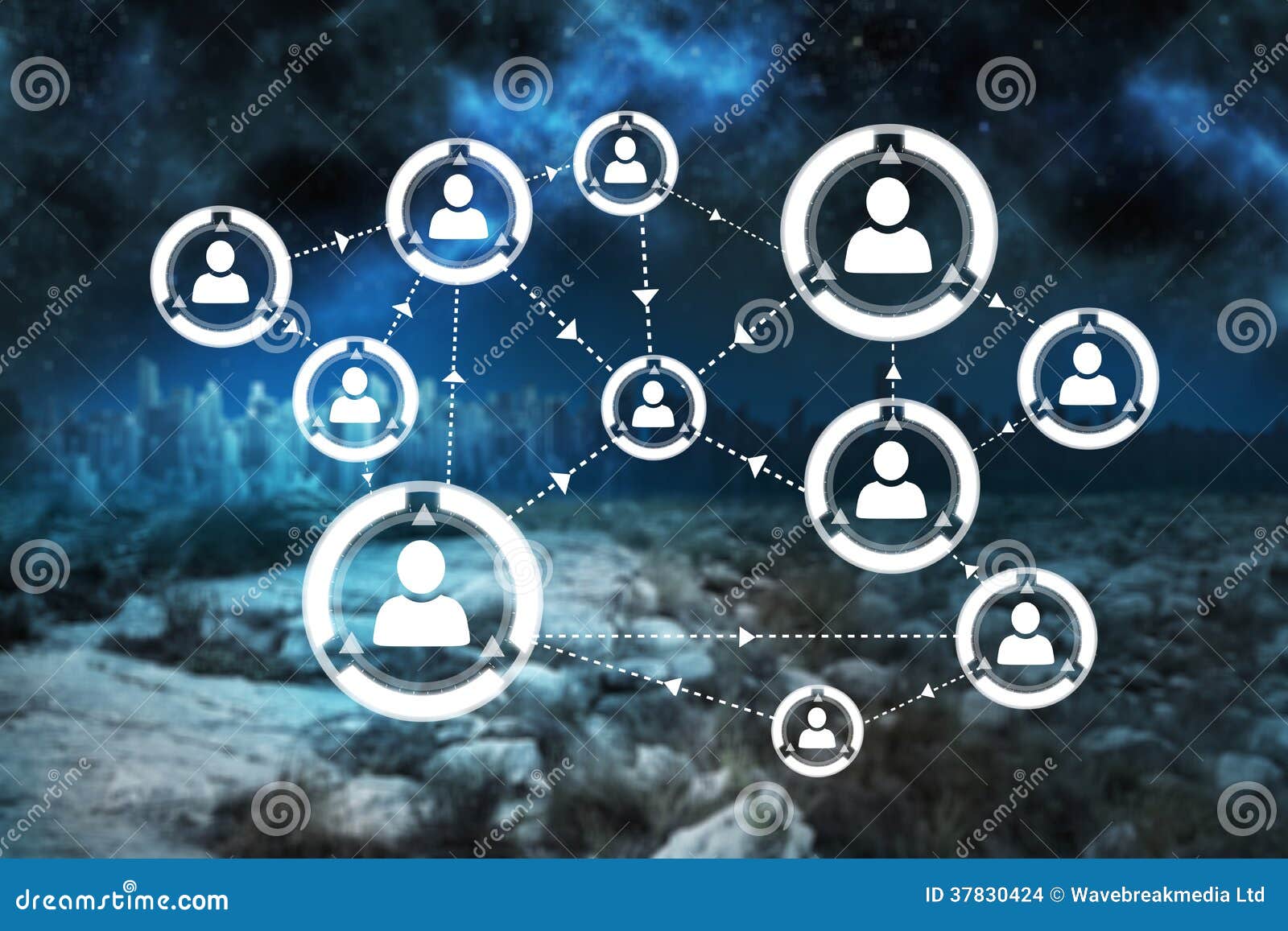 Composite Image of Community Interface Stock Illustration ...