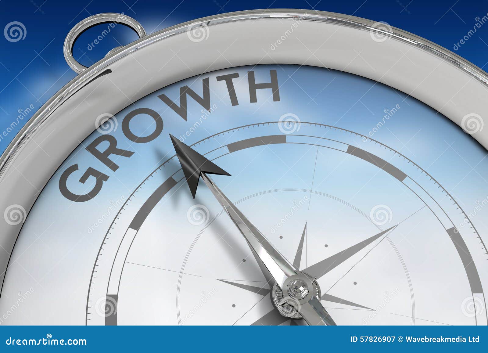 Composite Image of Compass Pointing To Growth Stock Illustration ...