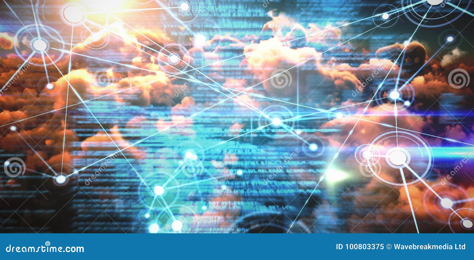 Composite Of Interface Screens With Graphs, Map, Loading Circle, Database And Globe Stock Image ...