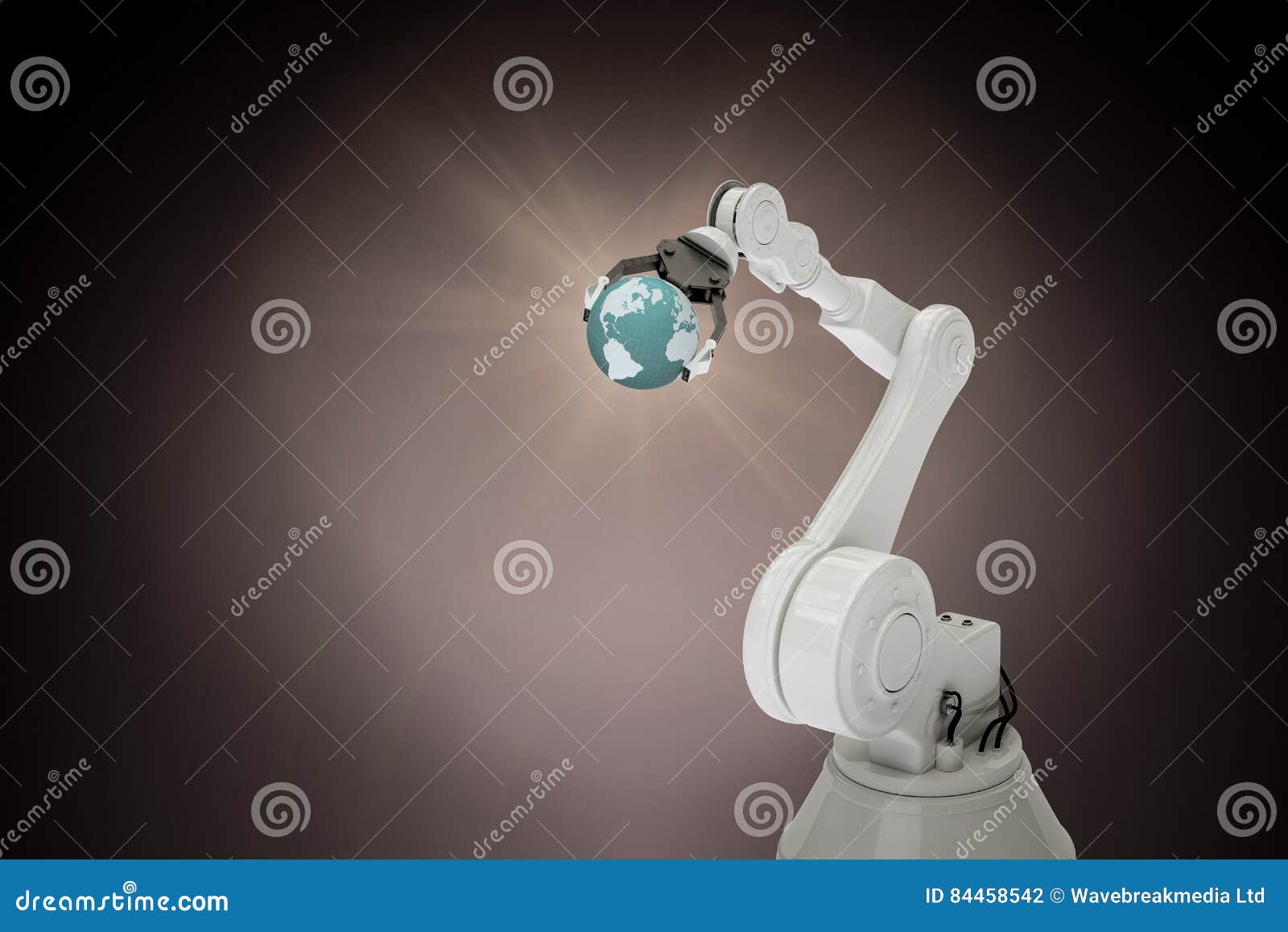 Composite Image of Composite Image of Robotic Arm Holding Globe 3d ...