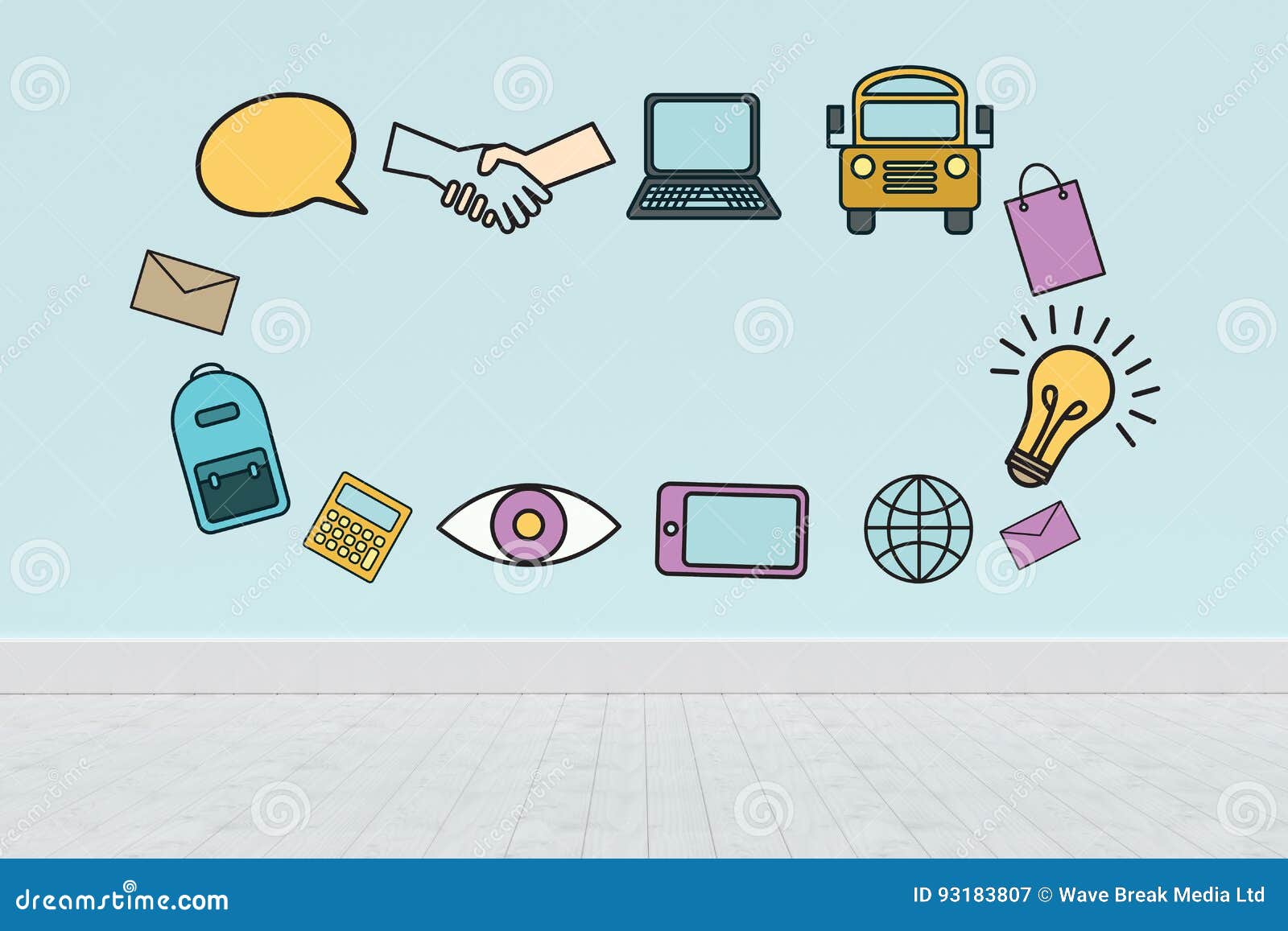 Composite Image of Composite Image of Various Icons Stock Illustration ...
